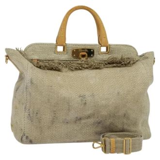 Prada Pre-owned Canvas Handtaschen - - Pre-owned - Damen - Beige - ONE SIZE