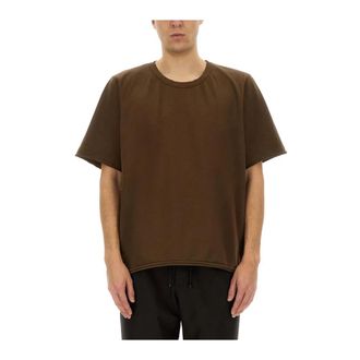Uma Wang T-Shirt mit lockerem Schnitt und rohen Kanten - - Tops - Herren - Braun - S