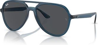 Ray-Ban Rb4376 Sonnenbrillen Opal Dunkelblau Fassung Grau Glas 57-16