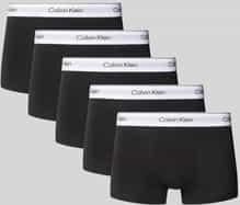 Calvin Klein Underwear Trunks mit elastischem Label-Bund im 5er-Pack