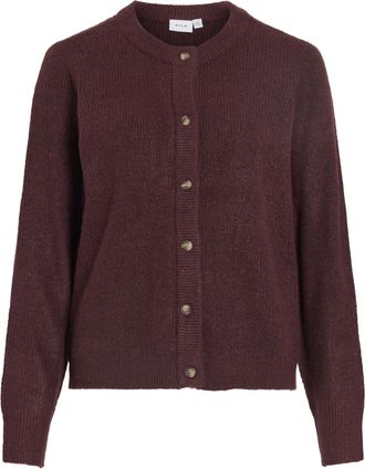 Vila Vivioli O-Neck Rib Knit Cardigan-Noos