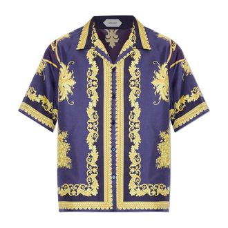 Versace Homme, Chemises, Multicolore, Taille: 2XL Chemise en soie avec nouveau imprim&eacute; Barocco