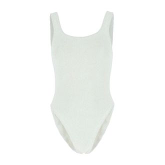 Hunza G Femme, Maillots de bain, Blanc, Taille: ONE Size Square Neck Swim