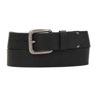 Kazar Schwarzer G&uuml;rtel mit silberner Schnalle - - Accessories - Herren - Schwarzk - 90 CM