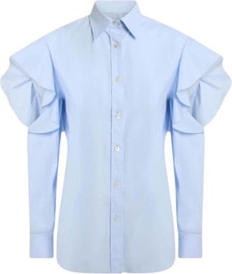 Moschino Femme, Blouses et Chemises, Bleu, Taille: 38 FR Chemises