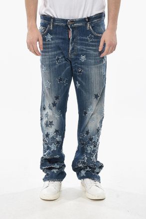 Dsquared2 Stretch Cotton Jeans ROADIE with All-Over Stars 22cm Dsquared2