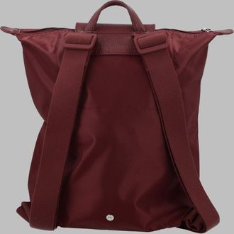 Longchamp Womens Backpack Le Pliage Burgundy Polyamide Backpacks