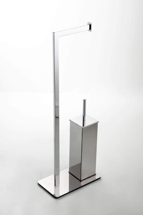 San Marco Deckenfluter Minimal Chrom mit Rollenhalter und Bürste