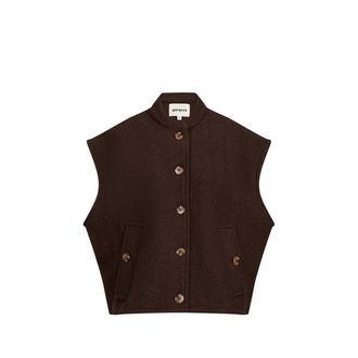 Garance Paris Veste droite sans manches en laine