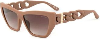 Guess Femme, Accessoires, Beige, Taille: ONE Size Lunettes de soleil &agrave; monture carr&eacute;e en r&eacute;sine