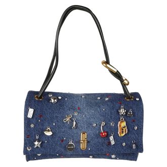 Marc Jacobs Femme, Sacs, Bleu, Taille: ONE Size Grand sac bandouli&egrave;re double en denim