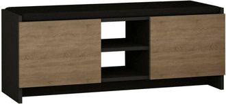 Dmora Meuble à chaussures Dbarrec, Meuble à chaussures, Armoire dentrée polyvalente, Rangement pour chaussures, 110x37h43 cm, Anthracite et chêne - Dmora