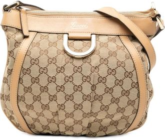 Gucci Hobo Bags - GG Canvas Abbey D Ring Crossbody - Gr. unisize - in Braun - f&uuml;r Damen