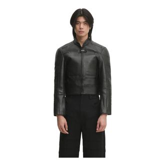 VETEMENTS Racing Logo Lederjacke - - Jackets - Herren - Schwarzk - XL
