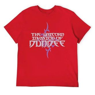 Generic T-shirt fantaisie licorne magique, joli t-shirt graphique cosmique girly, chemise princesse arc-en-ciel en coton doux, Rouge, 5XL