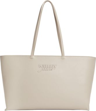 Tommy Jeans Damen Tjw Must Tote Aw0aw18455 Tragetasche, BEIGE (Stone)