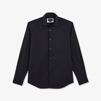 Eden Park Chemise Bleu Fonc&eacute; Regular En Popeline Stretch Old Ref Pp