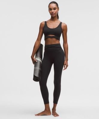lululemon Align No Line High-Rise Twist Leggings 25 f&uuml;r Frauen - Gr&ouml;&szlig;e 10 in Black