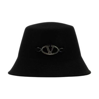 Valentino Garavani Femme, Accessoires, Noir, Taille: 56 CM Felt Bucket Hat