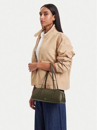 Calvin Klein Handtasche Foil Logo Bauletto LV04F3636G Dunkelgr&uuml;n