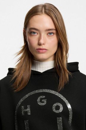 HUGO BOSS Hoodie Dolasa Relaxed Fit, mit gl&auml;nzendem Frontprint