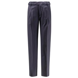 Dolce & Gabbana Homme, Pantalons, Bleu, Taille: XL Pantalon en Laine Vierge &agrave; Rayures