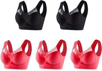 Generic Panneau de vanit&eacute; adh&eacute;sif adh&eacute;sif pour v&ecirc;tements - Soutien-gorge de yoga court - Soutien-gorge anti-affaissement - Soutien dorsal - Gris - Taille A - 