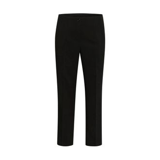 Kaffe Curve Schwarze Tiefe Straight Leg Hose - - Trousers - Damen - Schwarzk - 3XL