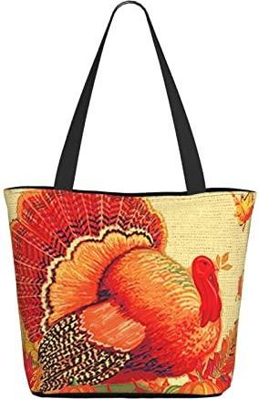 AOOEDM Happy Thanksgiving Day (2) Sac &agrave; provisions pour femme 33 x 27,9 x 17,8 cm. Le cadeau parfait pour la Saint-Valentin. Cest de la Saint-Valentin pour m