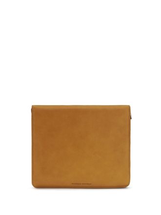 Brunello Cucinelli Mens Laptop Case Natural Calf Leather Umbrellas Accessory