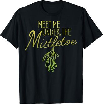 Trendy Apparel Trendy Meet Me Under The Mistletoe Gradient Christmas T-Shirt