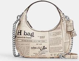 Coach Carmen Mini-Umh&auml;ngetasche Mit Zeitungsprint