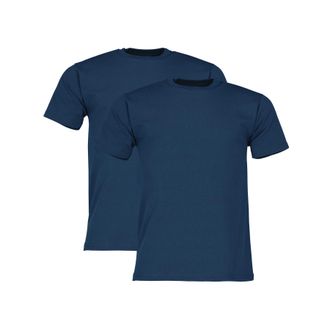 Fruit Of The Loom Heavy Cotton Tee Shirt 2er-Pack Herren, Blau (Navy), XXL
