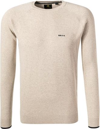 N.Z.A. Herren Pullover beige unifarben
