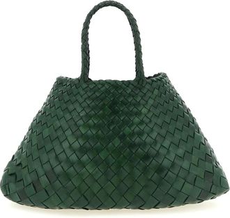Dragon Diffusion Panier en cuir tress&eacute; - Femme - Sacs - Vert - Taille: ONE Size