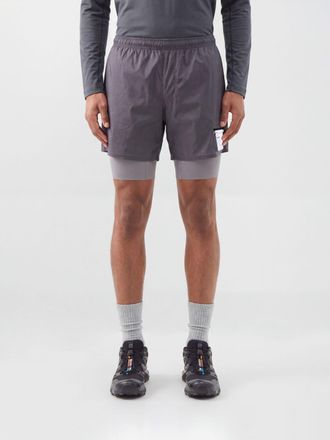 SATISFY Short de sport slim en tissu technique stretch &agrave; taille &eacute;lastiqu&eacute;e