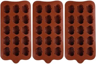 Hemoton Silikon Schokoladenform Set 3 Stück Antihaft Mini Schokoladenformen Für Süßigkeiten Herstellung Und Backen Mit Krone Design 8.5X4 Zoll