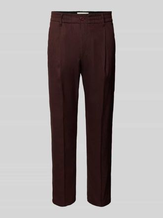 Drykorn Tapered Fit Bundfaltenhose aus Leinen-Mix Moodell CHASY