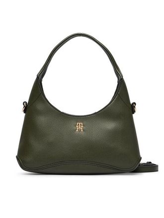 Tommy Hilfiger Handtasche Th Everyday Mini Hobo AW0AW19185 Dunkelgr&uuml;n