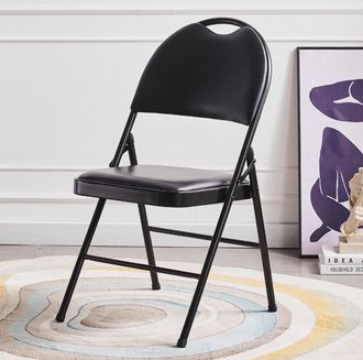 Generic Klappstuhl Camping Leicht Klein Faltbar mit Lehne Hoher Belastbarkeit Klappstuhl Gepolstert Einzeln Gartenst&uuml;hle mit Metallrahmen f&uuml;r G&auml;ste K&uuml;che B&uuml;ro