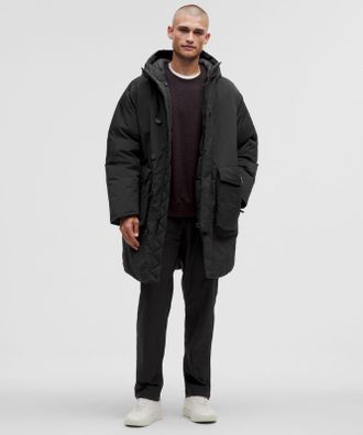 lululemon Winter-Daunenparka mit F&uuml;llkraft 700 f&uuml;r M&auml;nner - Gr&ouml;&szlig;e XL in Black