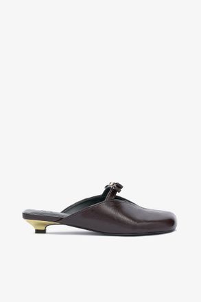 Ganni Mules &agrave; petit talon marron Sue - Taille 40 - Pour Femme