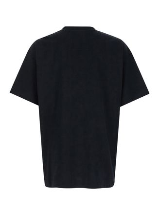 Givenchy Mens Black Crewneck T-Shirt With Logo Detail Cotton T-Shirts And Polos