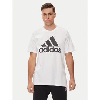 adidas T-Shirt Essentials Single Jersey Big Logo T-Shirt IC9349 Wei&szlig; Regular Fit