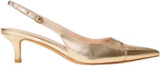 Twinset Femme, Chaussures, Jaune, Taille: 38 EU Escarpins Slingback en Cuir 50 mm