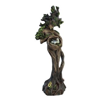 Generic Frauenstatuen aus Holz - Statuen der dekorativen dekorativen Wald Goddess Statue, Realistische Elfenstatue, Umarmen, Halloween, Schule, Kinder, Erwach