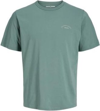 Jack & Jones Tee SS Crew Neck Jjcollege T-Shirt &agrave; col Rond avec Logo, Bleu min&eacute;ral, XL Hommes