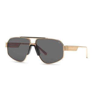 Philipp Plein Homme, Accessoires, Noir, Taille: 63 MM Lunettes de soleil Aviateur