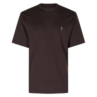 Eleventy Tshirt Hochgeschlossen Bestickt - - Tops - Herren - Braun - S