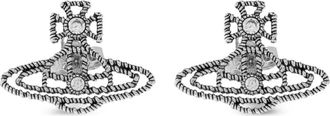 Vivienne Westwood boucles doreilles Orb serties de cristaux - Argent